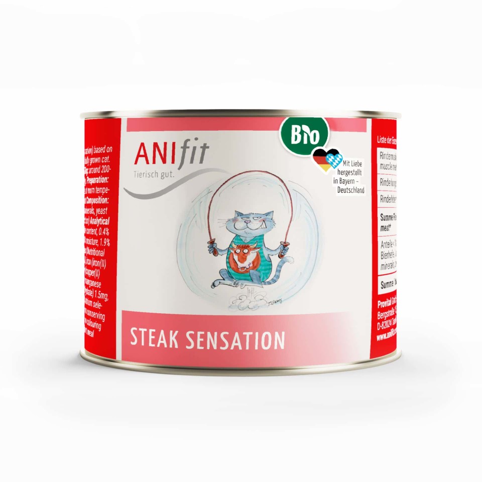 BIO Steak Sensation 200g Dose - Katzenfutter | Shop Anifit